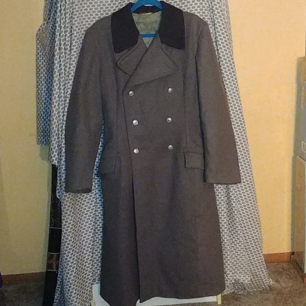 East German Wool Overcoat Trenchcoat Greatcoat - Gem